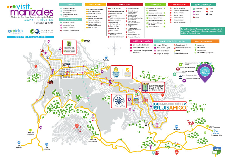 Mapa IES y Turístico Manizales | PDF