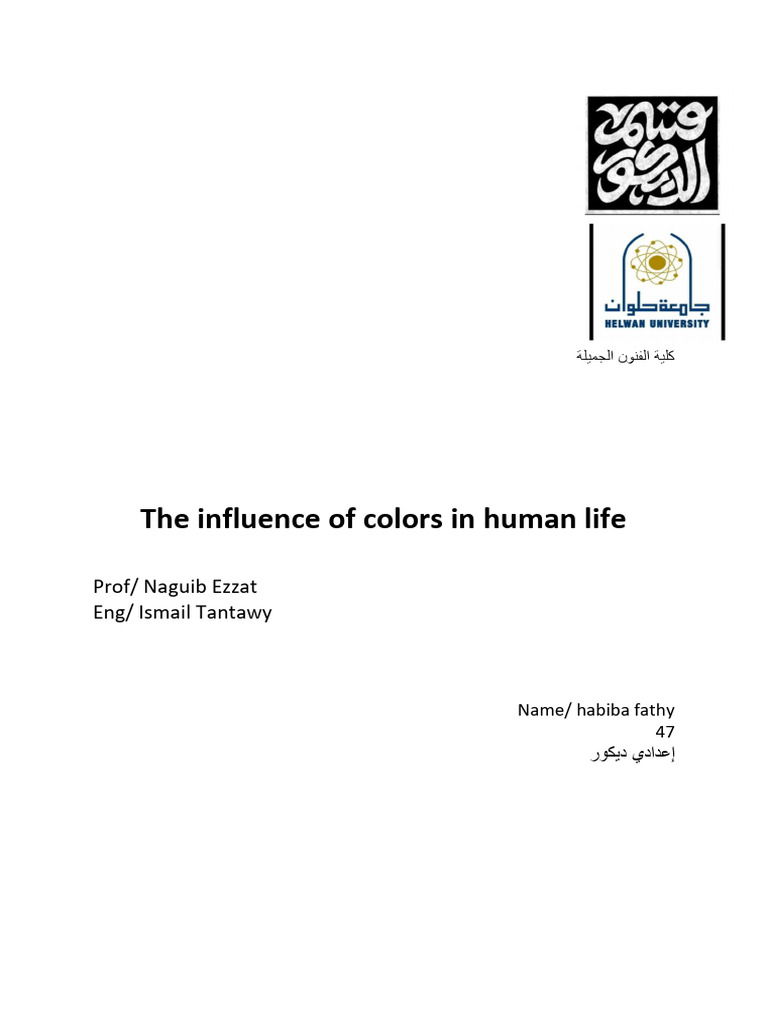 Source Text, The Effect of Colors On Human Psychology | PDF | Color ...