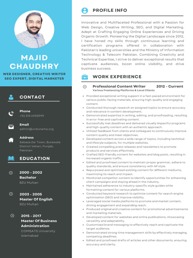 Majid Chaudhry CV | PDF