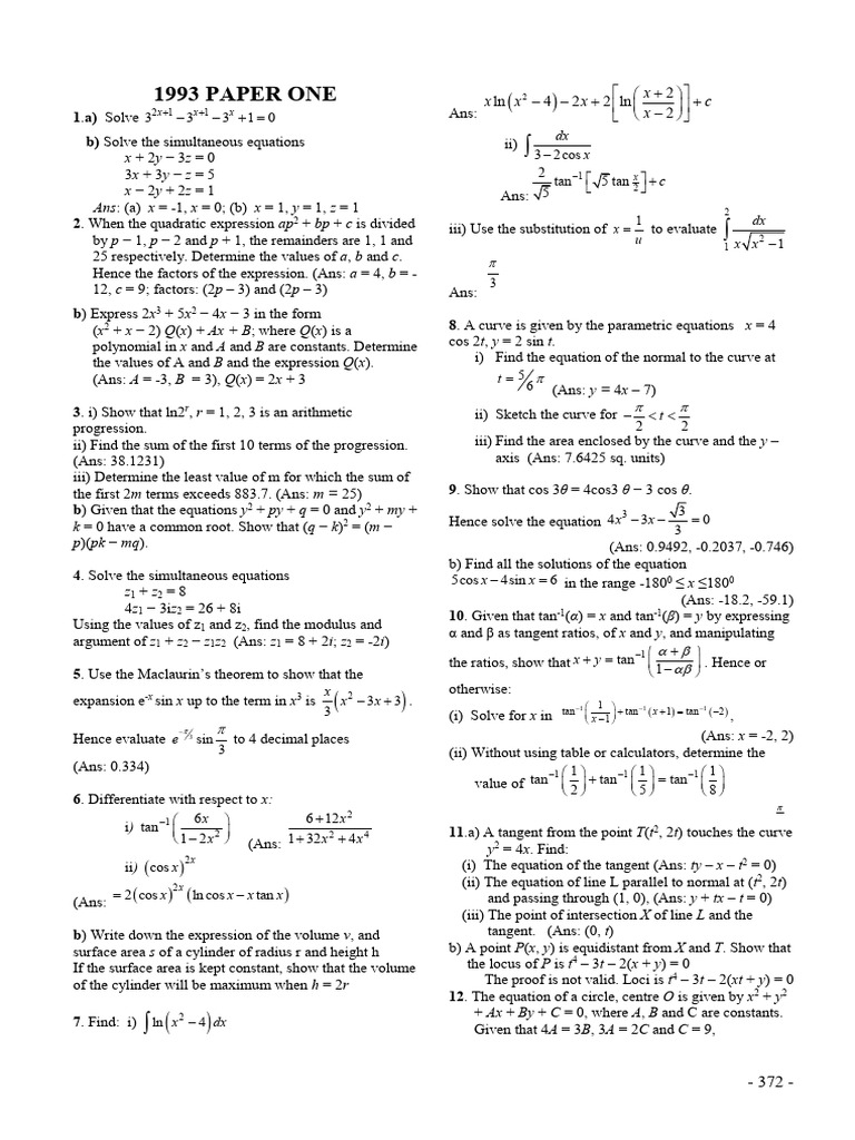 Alevel Maths Question Bankk | PDF