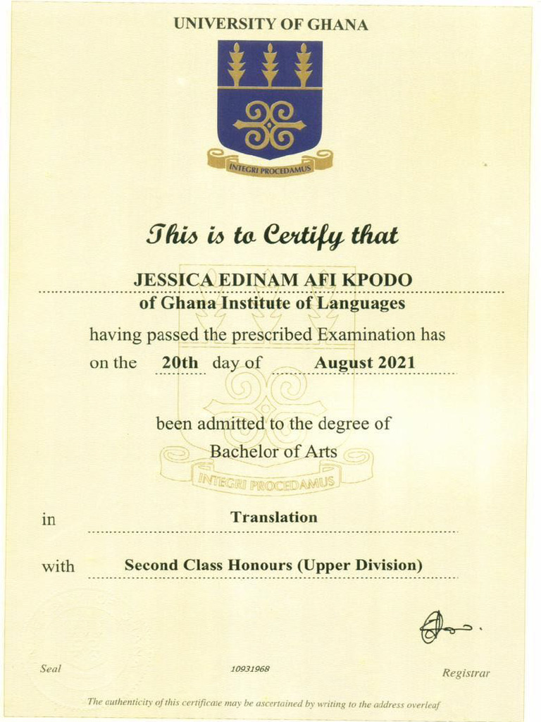 University Certificate | PDF