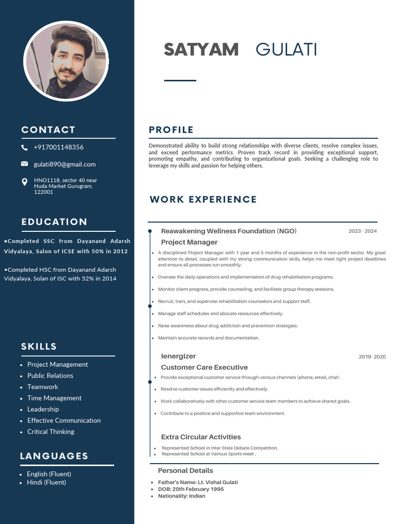 Project Manager Profile and Skills | PDF | Business | Career & Growth