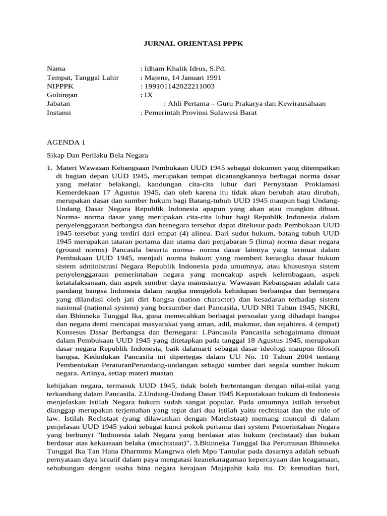 Resume Orientasi PPPK | PDF