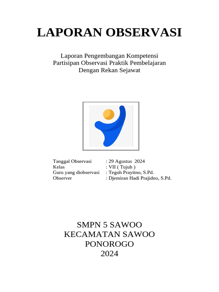 Lap. Observasi Sem .Ganjil Teguh P 2024-2025 Siip | PDF