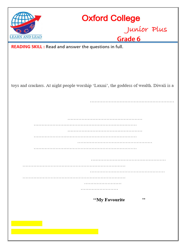 GRADE 6 HW (2) | PDF