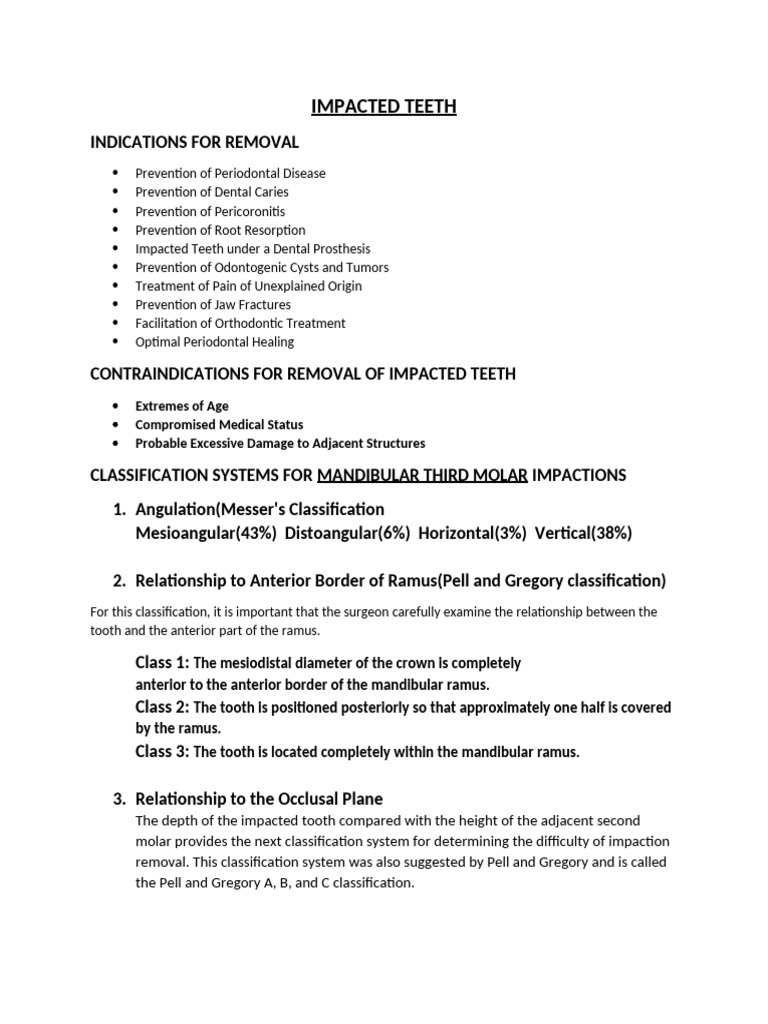 Impacted Teeth | PDF