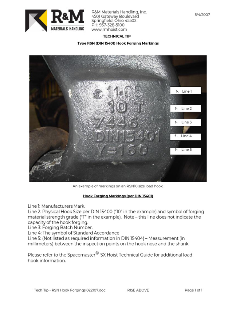 Tech Tip - RSN Hook Forgings 022107 0 | PDF