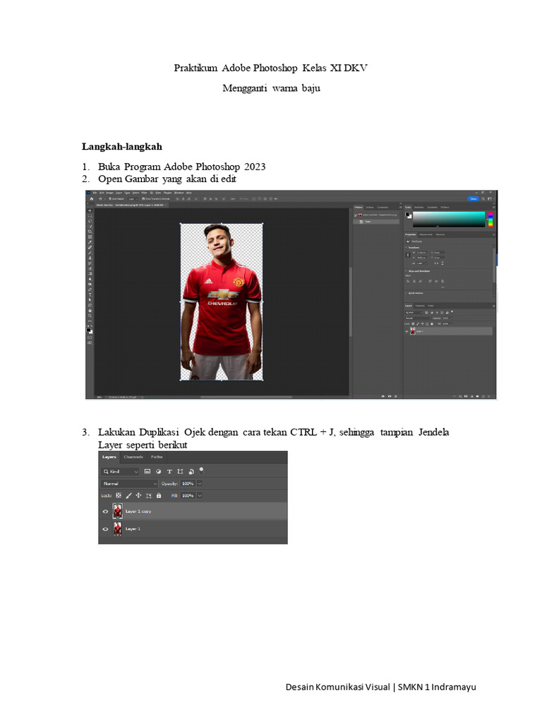Praktikum Adobe Photoshop Kelas XI DKV | PDF