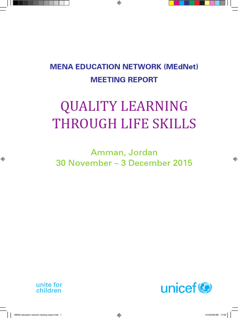 MENA Education Network Meeting Report Inside AW | PDF | Teachers | Evaluation