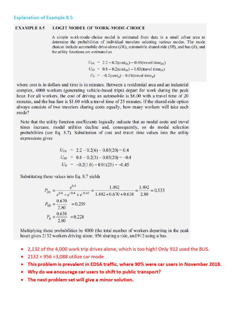 6.) Mode Choice Explained | PDF | Public Transport | Sustainable Transport