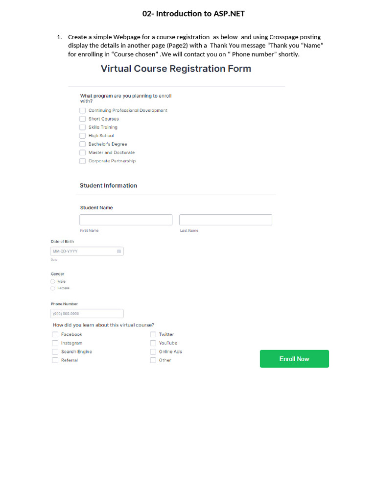 02-Intro to ASP.Net | PDF
