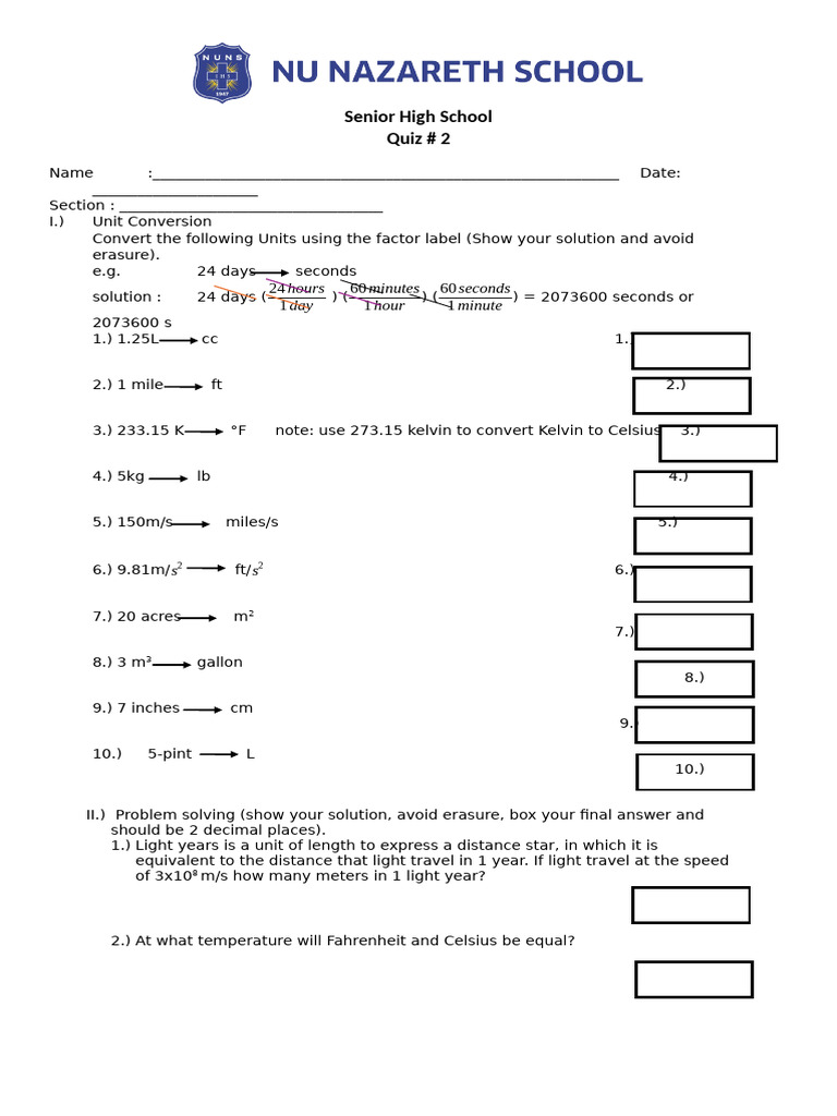 2 Unit Conversion | PDF