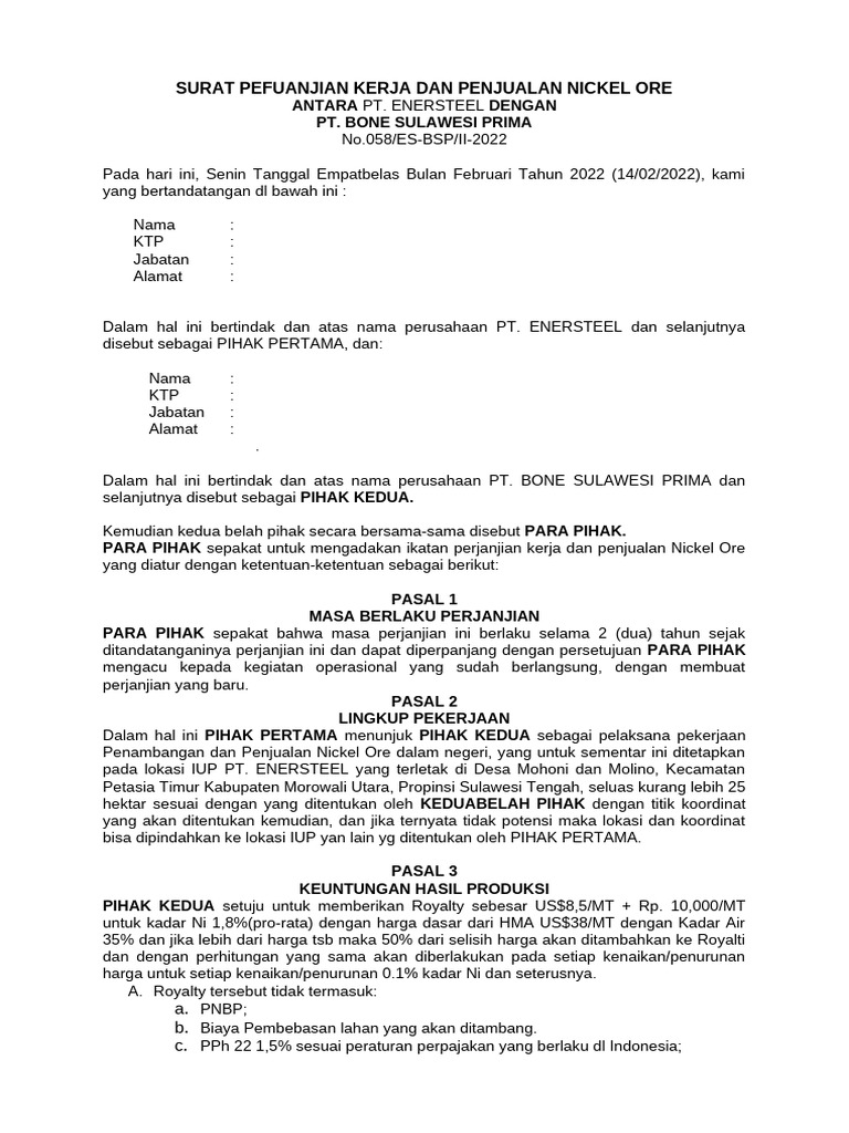 Draft JO ES-BSP | PDF