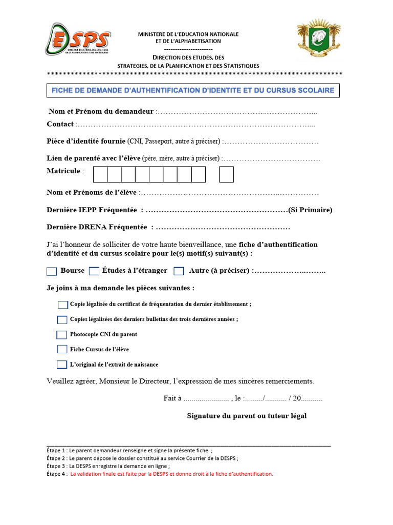 13 - Demande Authentification | PDF