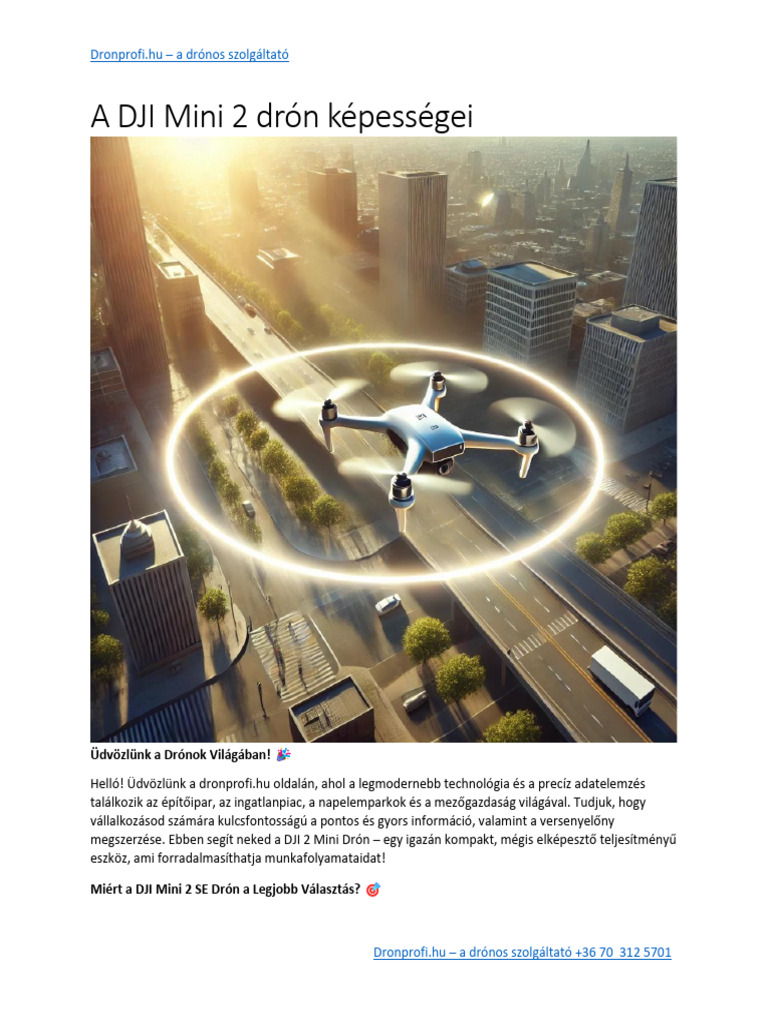A DJI Mini 2 Drón Képességei | PDF