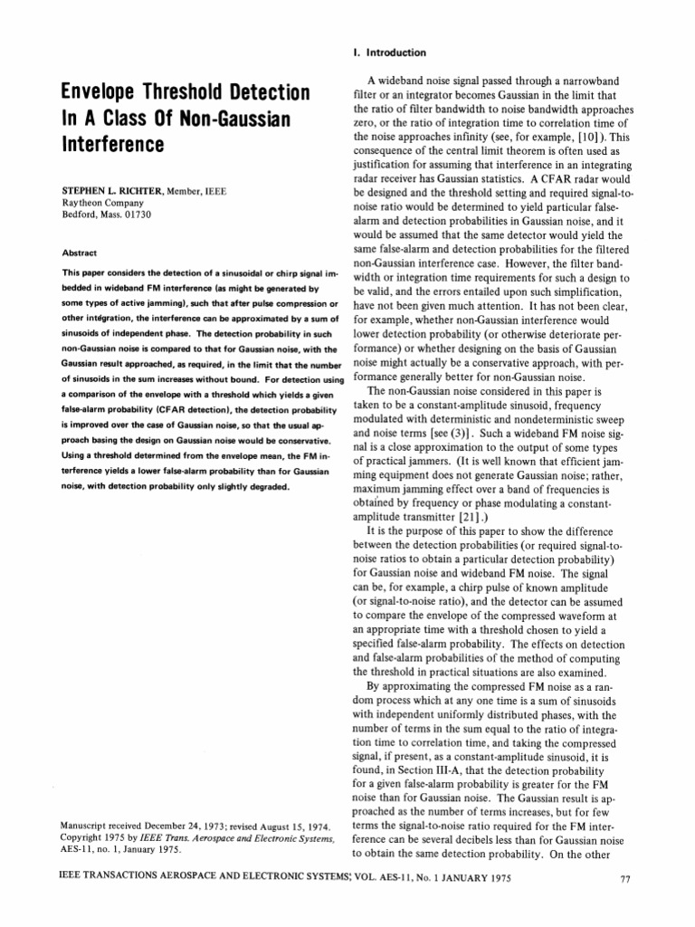 Envelope Threshold Detection Richter1975 | PDF | Frequency Modulation ...