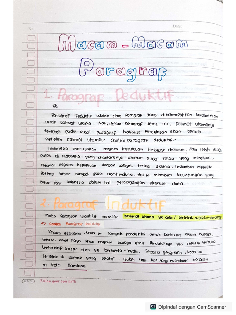SMPN 1 Kra - 8 SMP - IND - Macam-Macam Paragraf | PDF