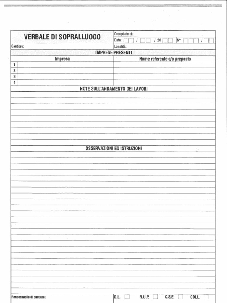 Verbale Sopralluogo | PDF