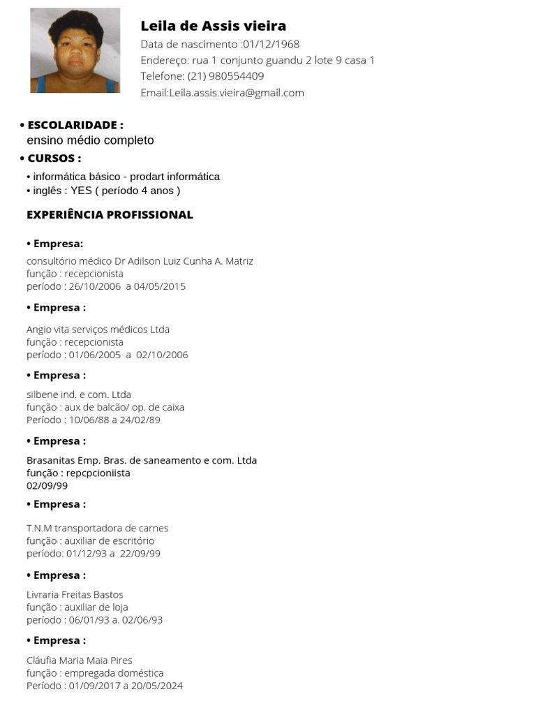 Currículo Leila | PDF