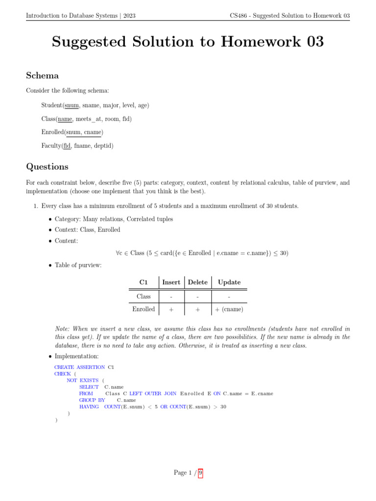 HW03 Suggested Solution | PDF