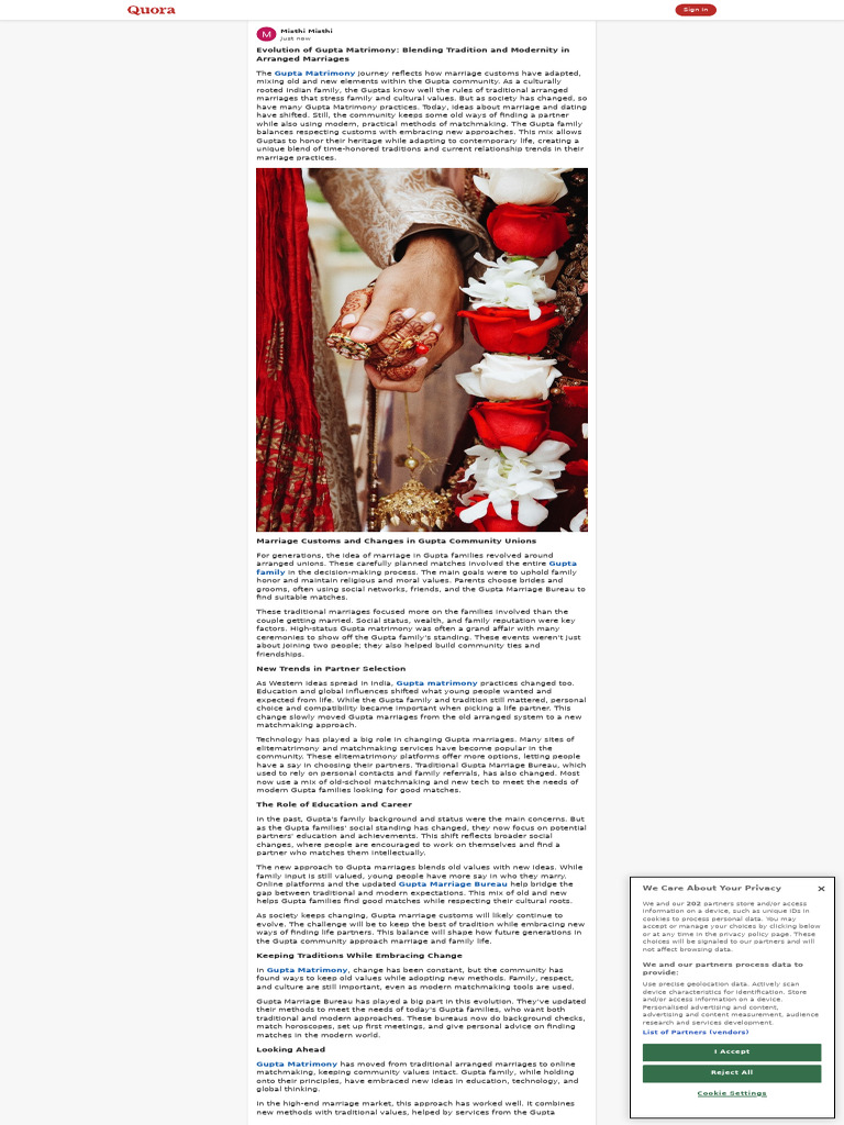 Evolution of Gupta Matrimony: Blending Tradition and Modernity in ...