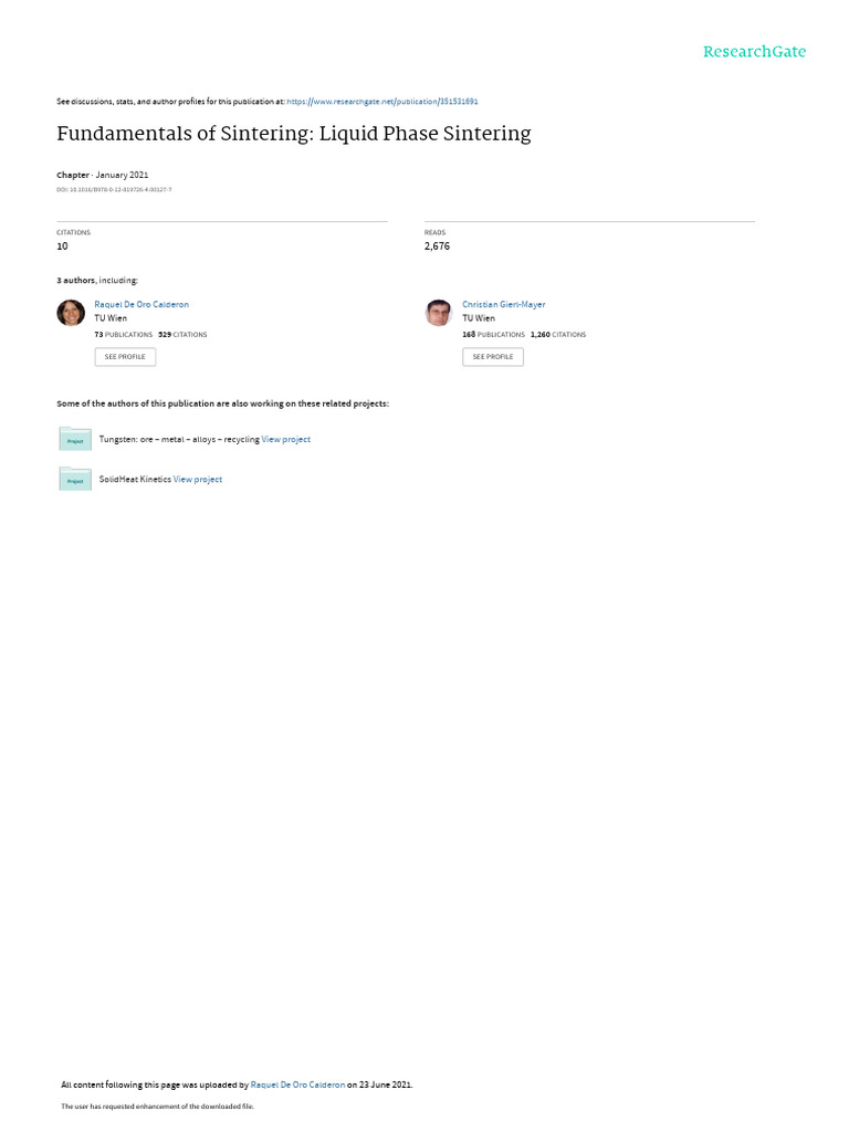 Fundamentals Of Sintering Liquid Phase Sintering Pdf