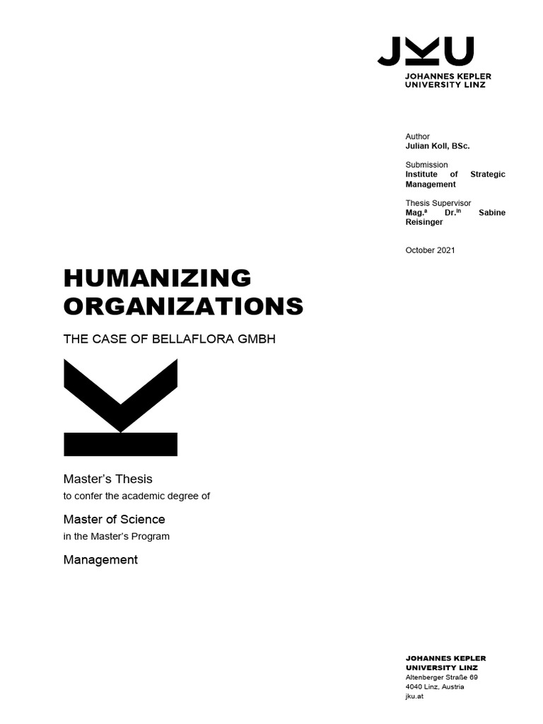 Humanizing Organizations | PDF