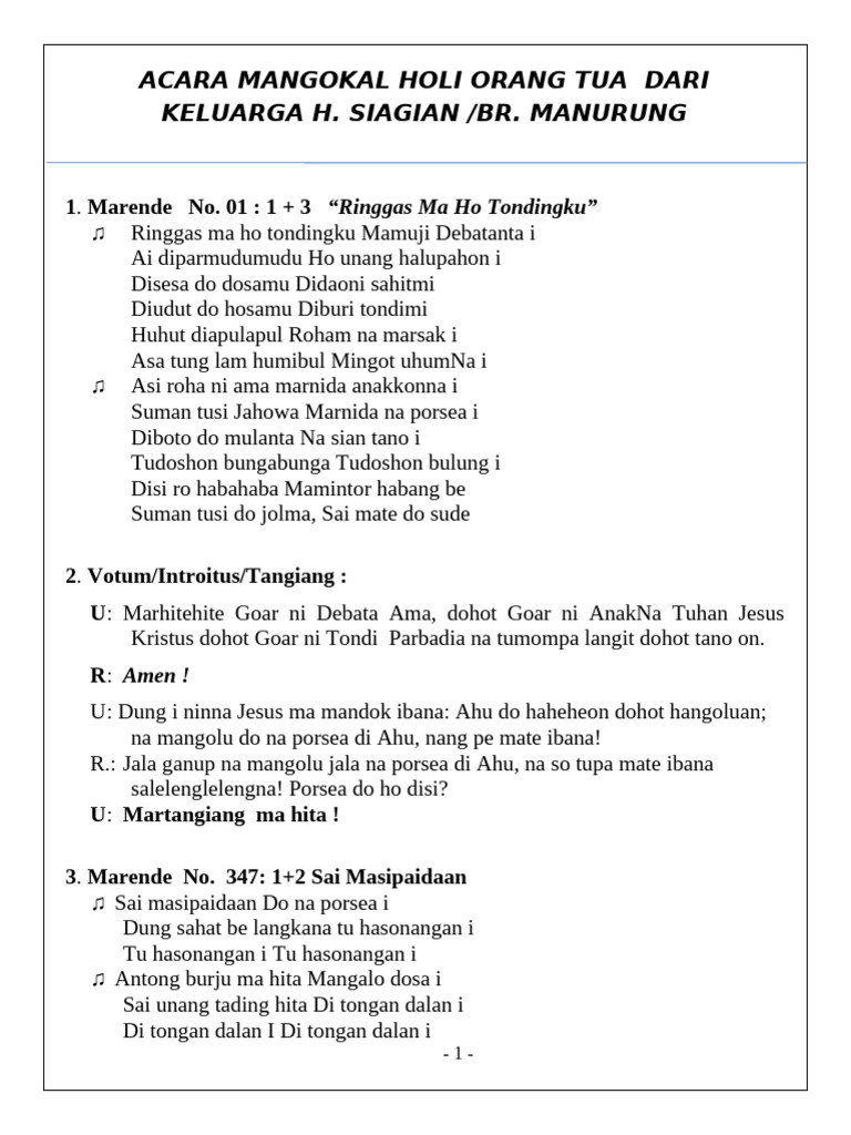 Mangongkal Holi | PDF