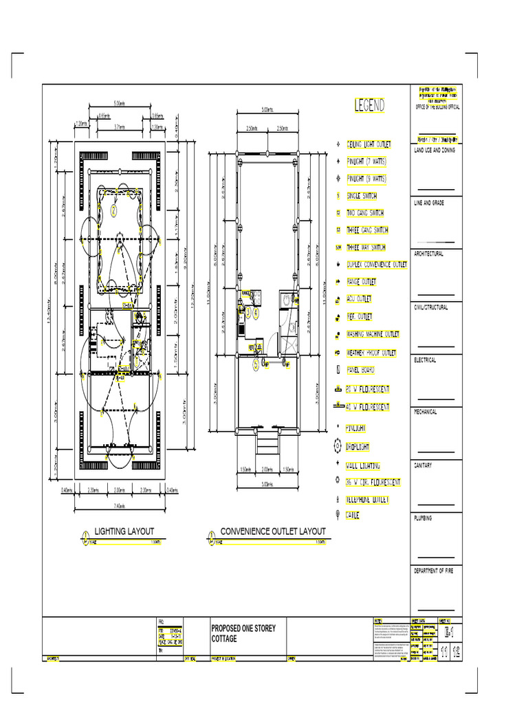 Lighting Layout Convenience Outlet Layout: Land Use and Zoning | PDF