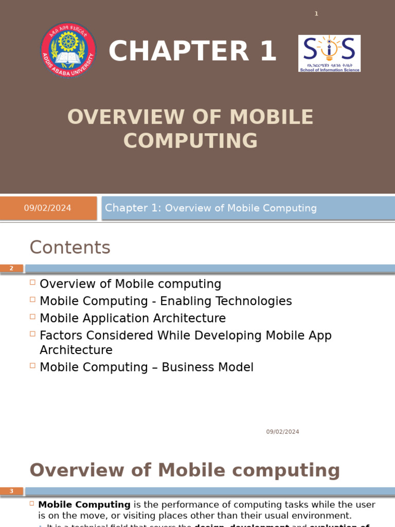 Chapter-1 Overview of Mobile Computing | PDF