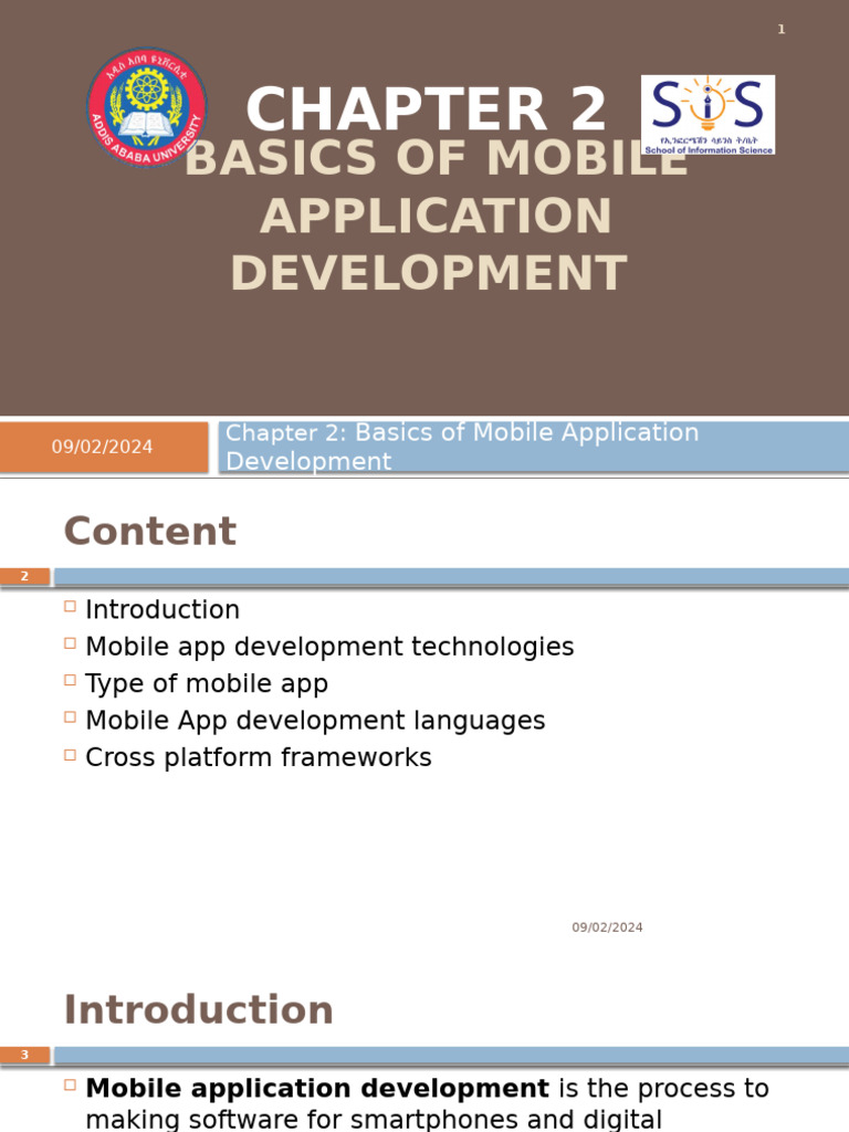Chapter-2 Basics of Mobile Application Development | PDF