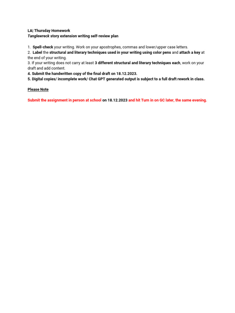 Tanglewreck Story Extension Writing | PDF