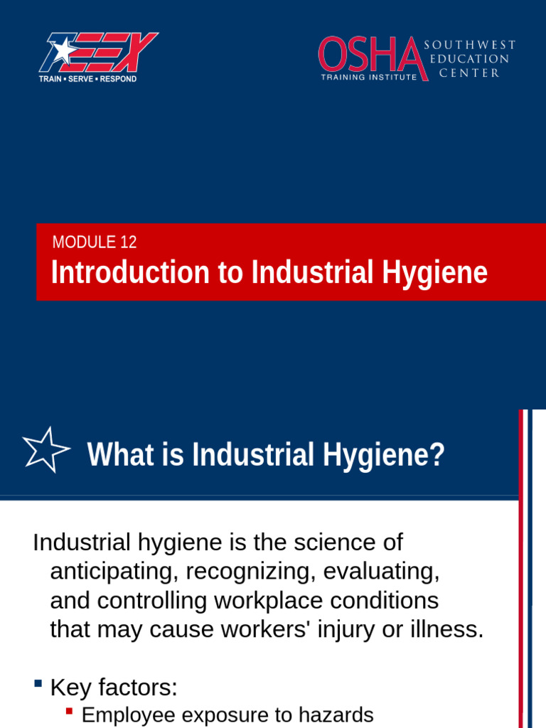 Fy06 46f6-Ht30 12 Intro Industrial Hygiene | PDF