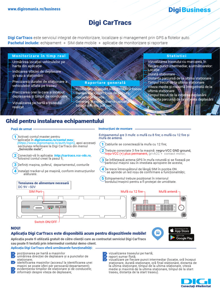 Digi Cartracs: Ghid Pentru Instalarea Echipamentului | PDF