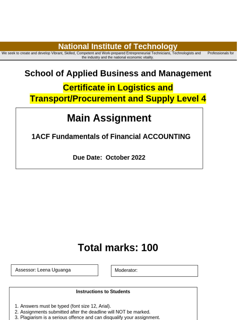 Accounting Main Assignment Memo A | PDF