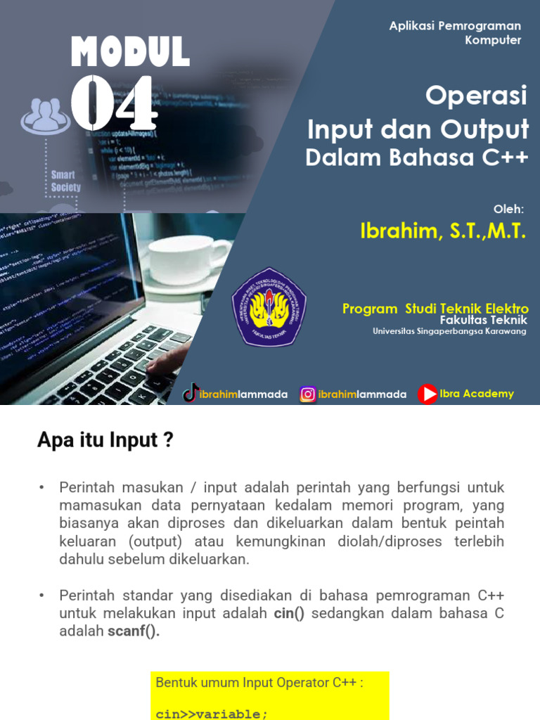 Kuliah #3 Operasi Input Dan Output C++ | PDF