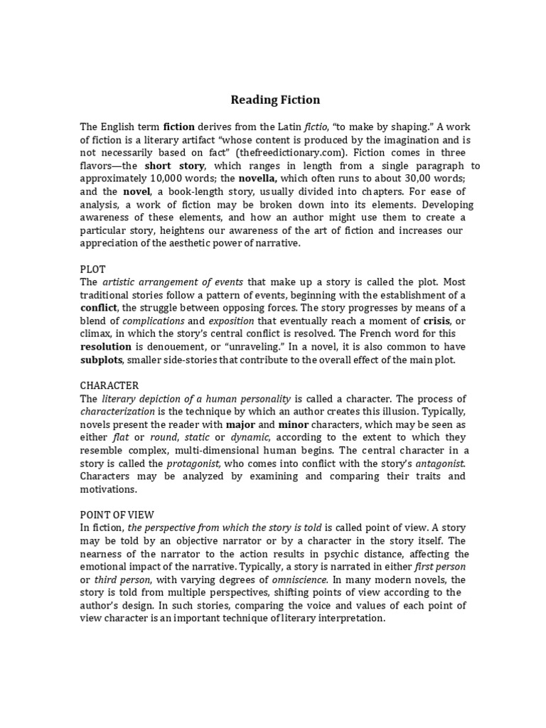 Reading Fiction | PDF