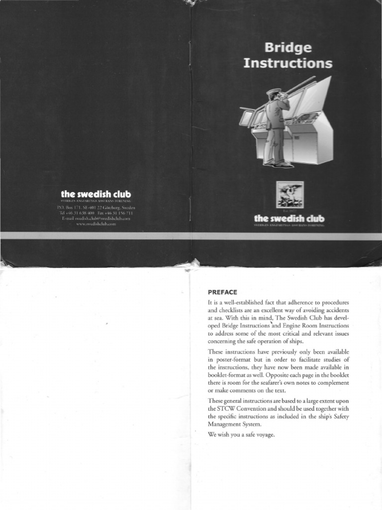 Bridge Instructions by The Swedish Club | PDF | Radar | Technology ...