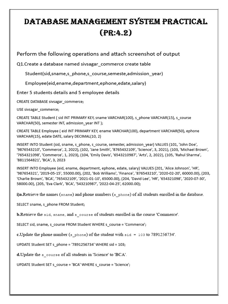 4.2 Practical Answer | PDF