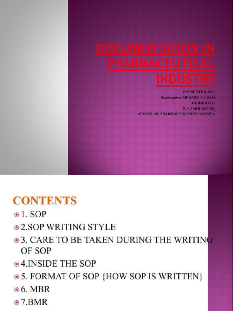 Documentation in Pharmaceutical Industry | PDF