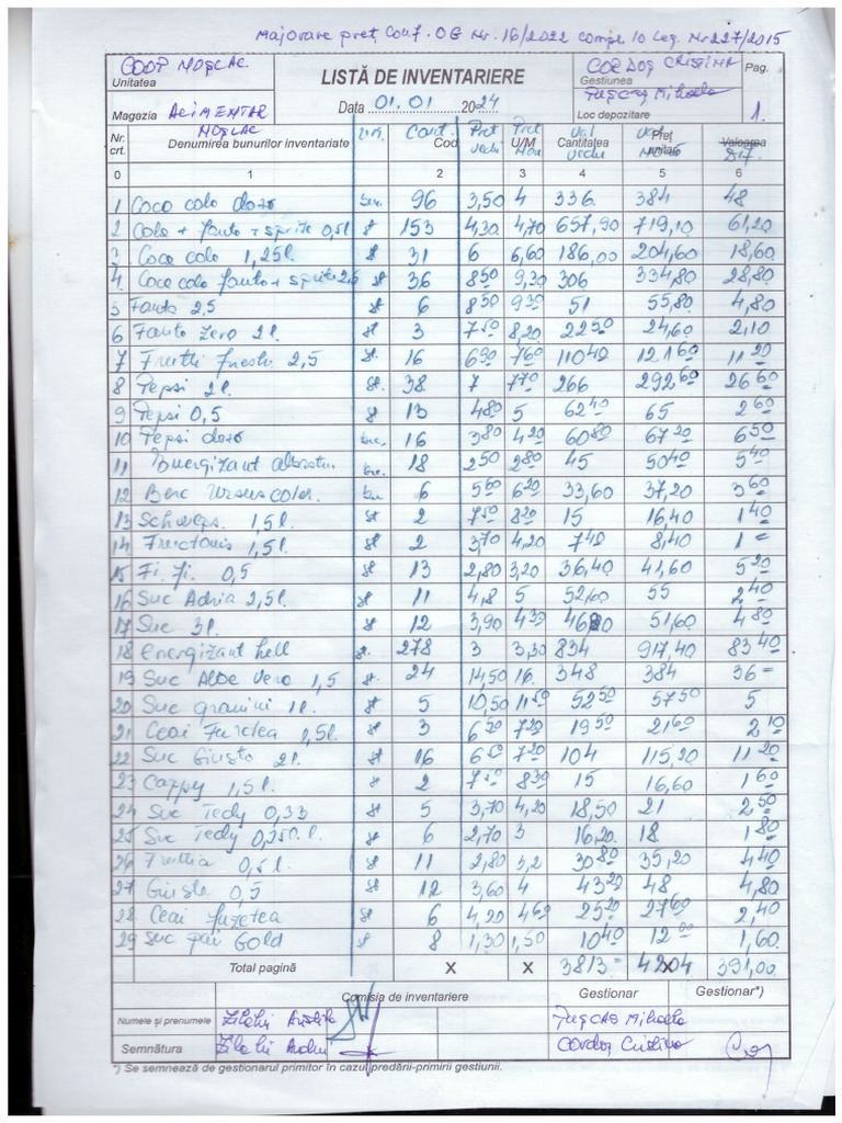Lista Inventar Suc | PDF