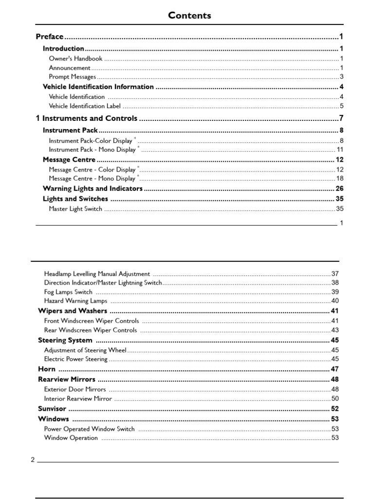 MG Hs Owners Manual | PDF