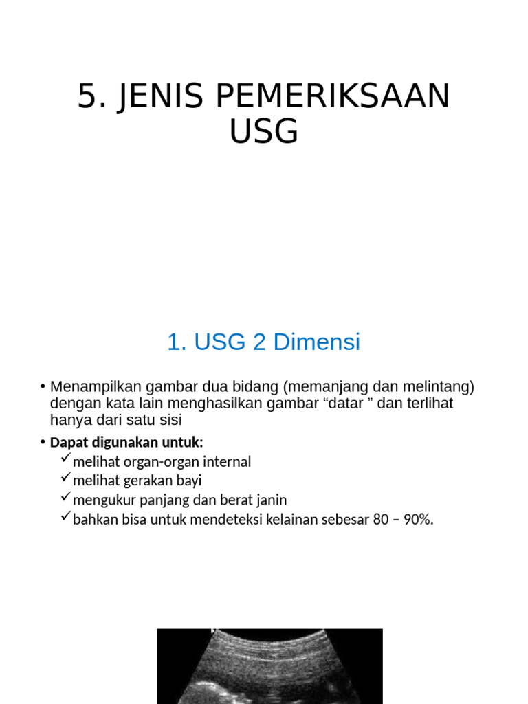 Jenis Pemeriksaan Usg | PDF