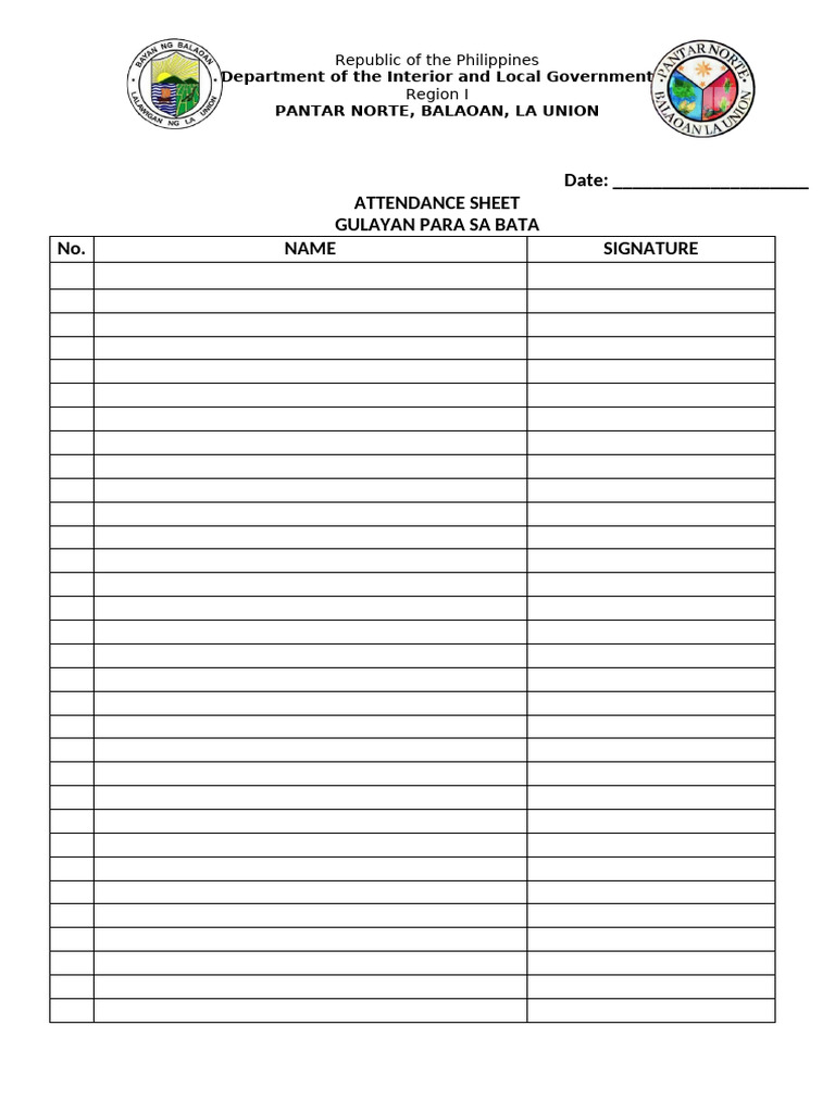 Barangay Attendance | PDF
