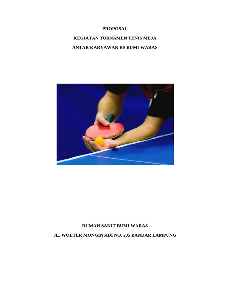 Proposal Turnamen Tenis Meja | PDF