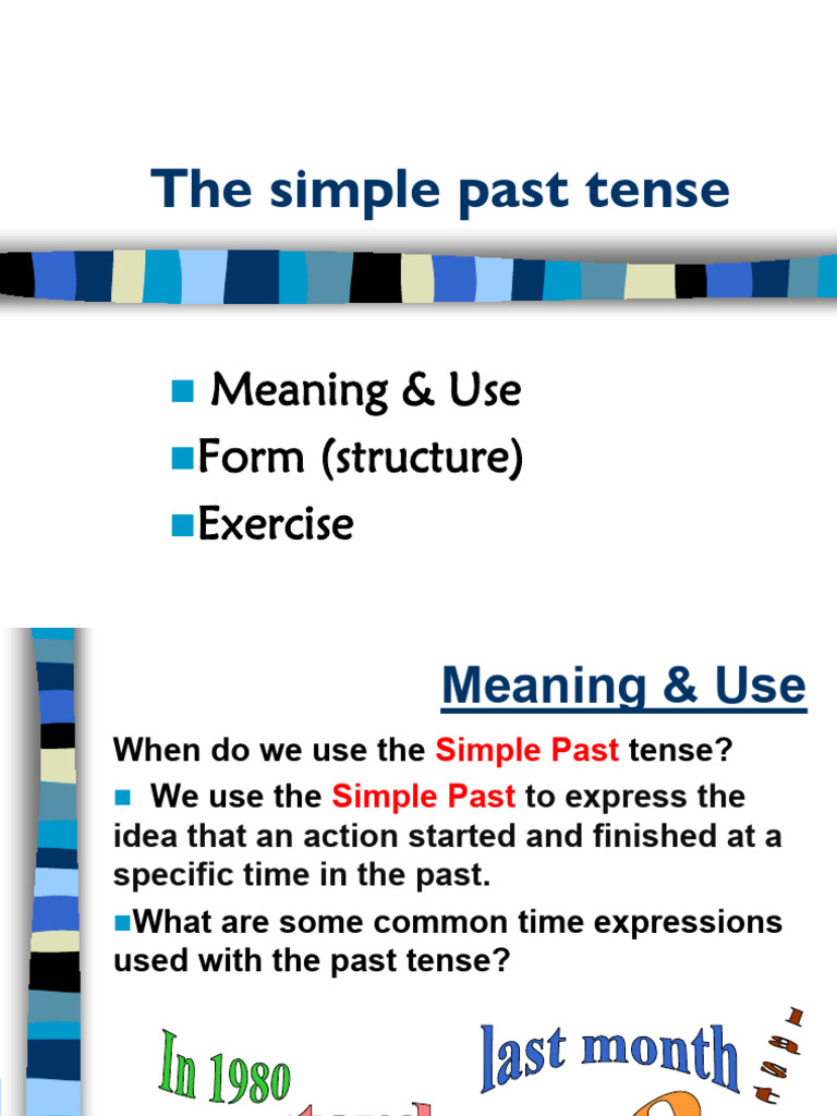 Simple Past Tense Teaching Materials | PDF