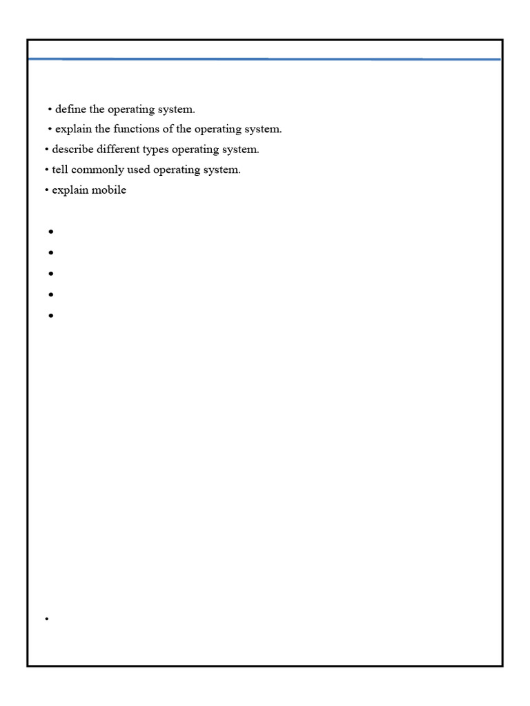 Chapter 4 Class IX Operating System | PDF