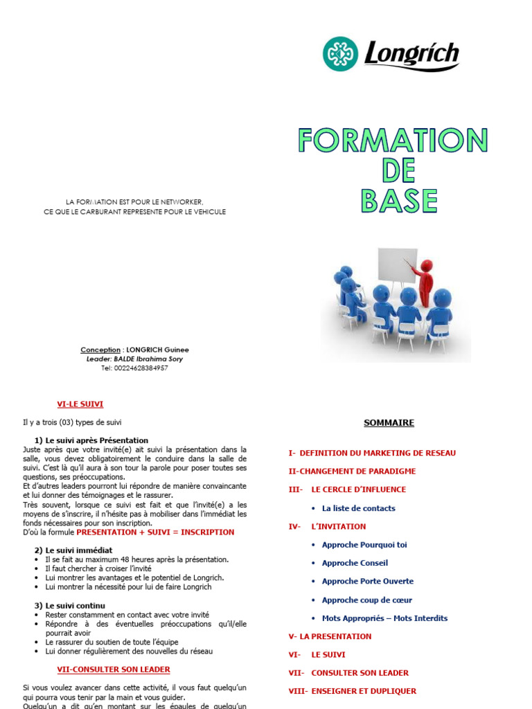 Livret de La Formation de Base 2 | PDF