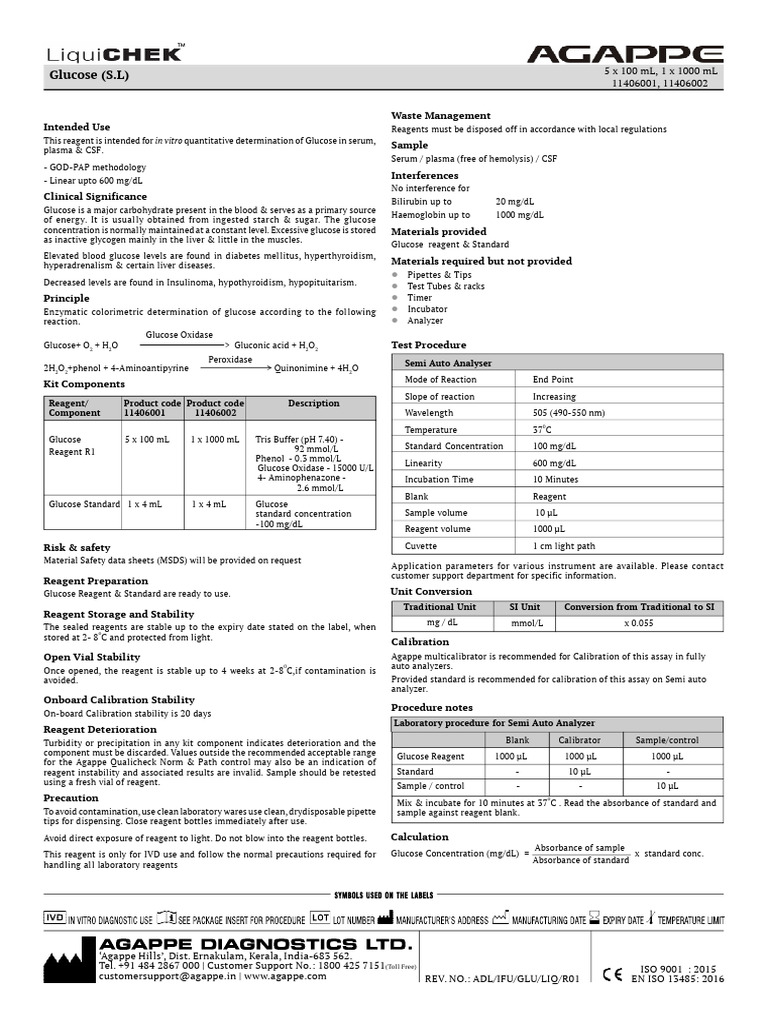 Glucose-Testing-Agappe | PDF