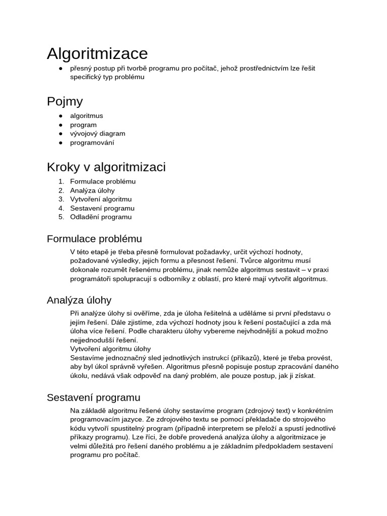4 - Algoritmizace | PDF